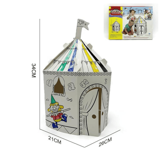 Toy. Coloring cardboard tent