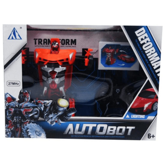 Toy. Lean-toys Robot Transformer 2in1 Pilot R/C Remote control red