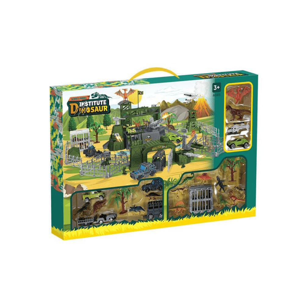 Toy. Jurassic Military Army Base Dinosaurs Hunting Trucks