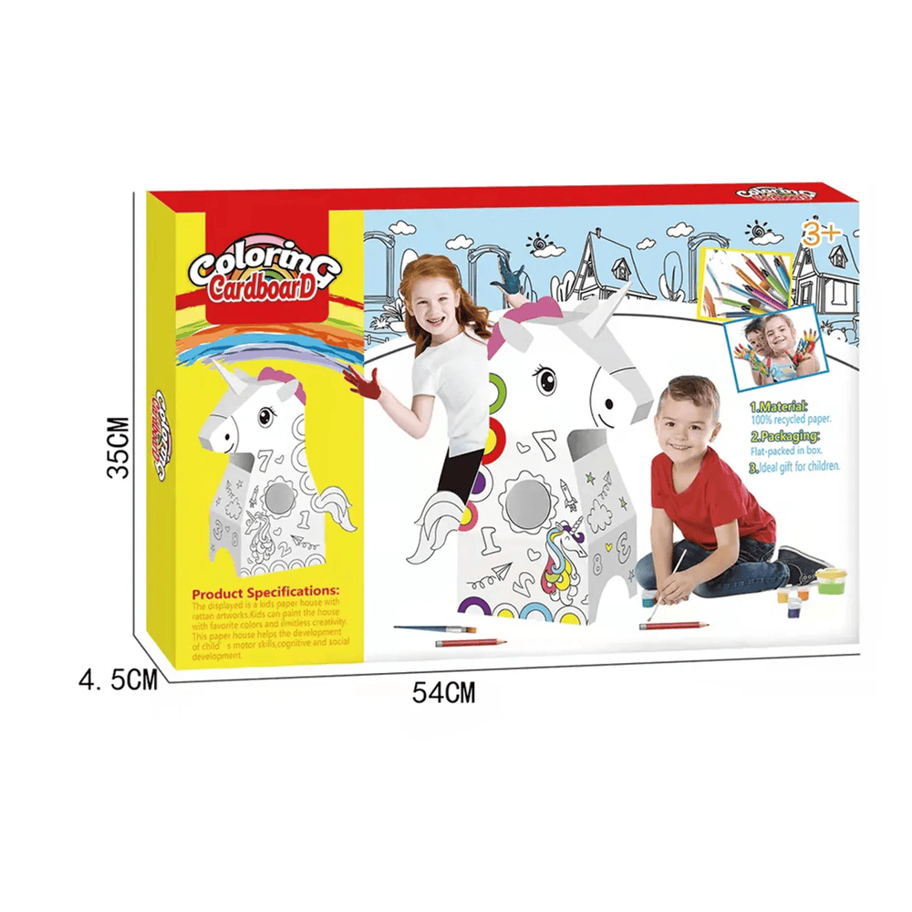 Toy. DIY 3D Unicorn Coloring & Assembly Kit