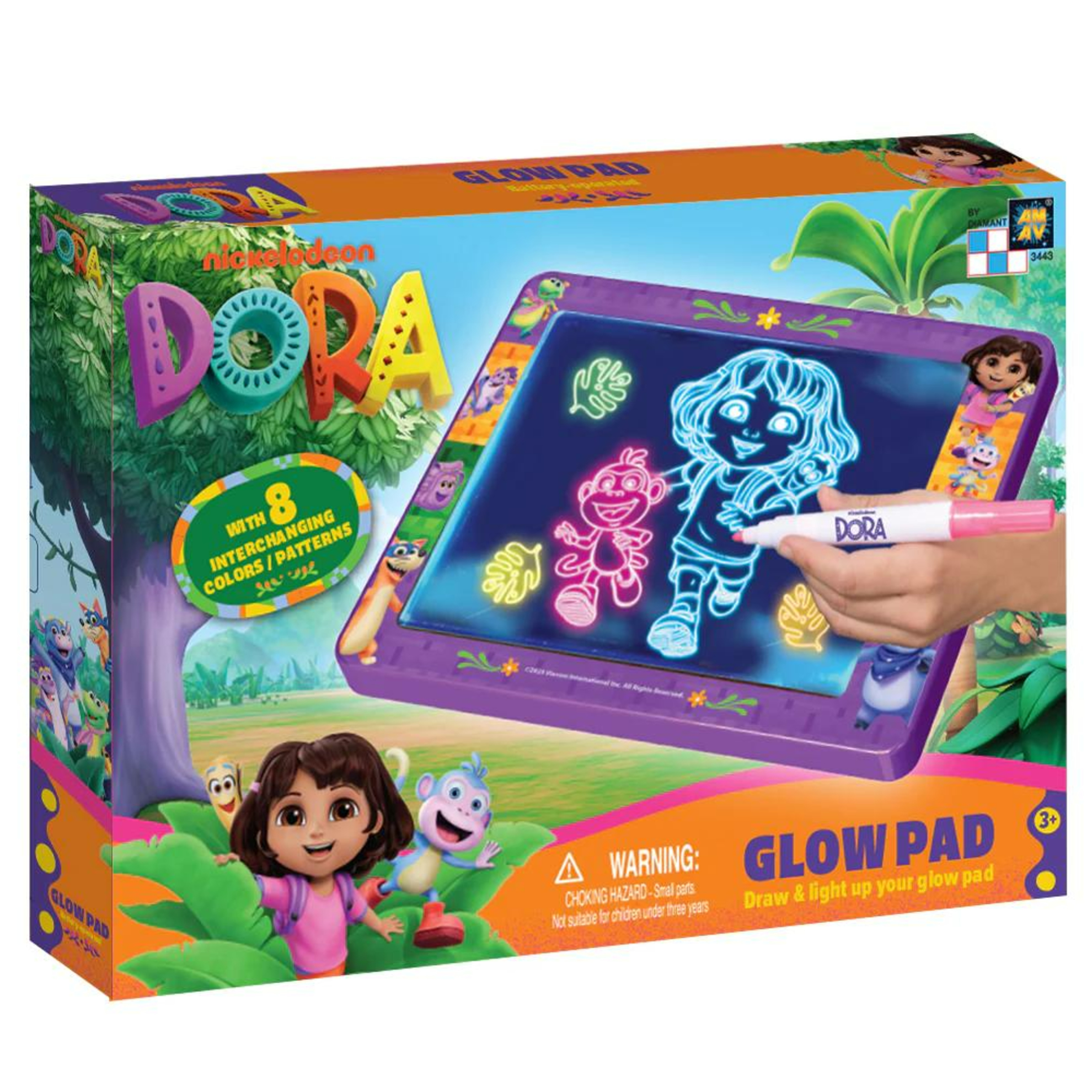 Toy. Glowing drawing board with Dora design